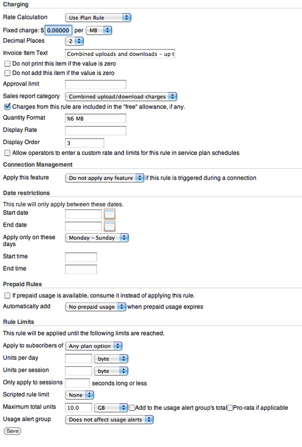 Plan Rule Definition